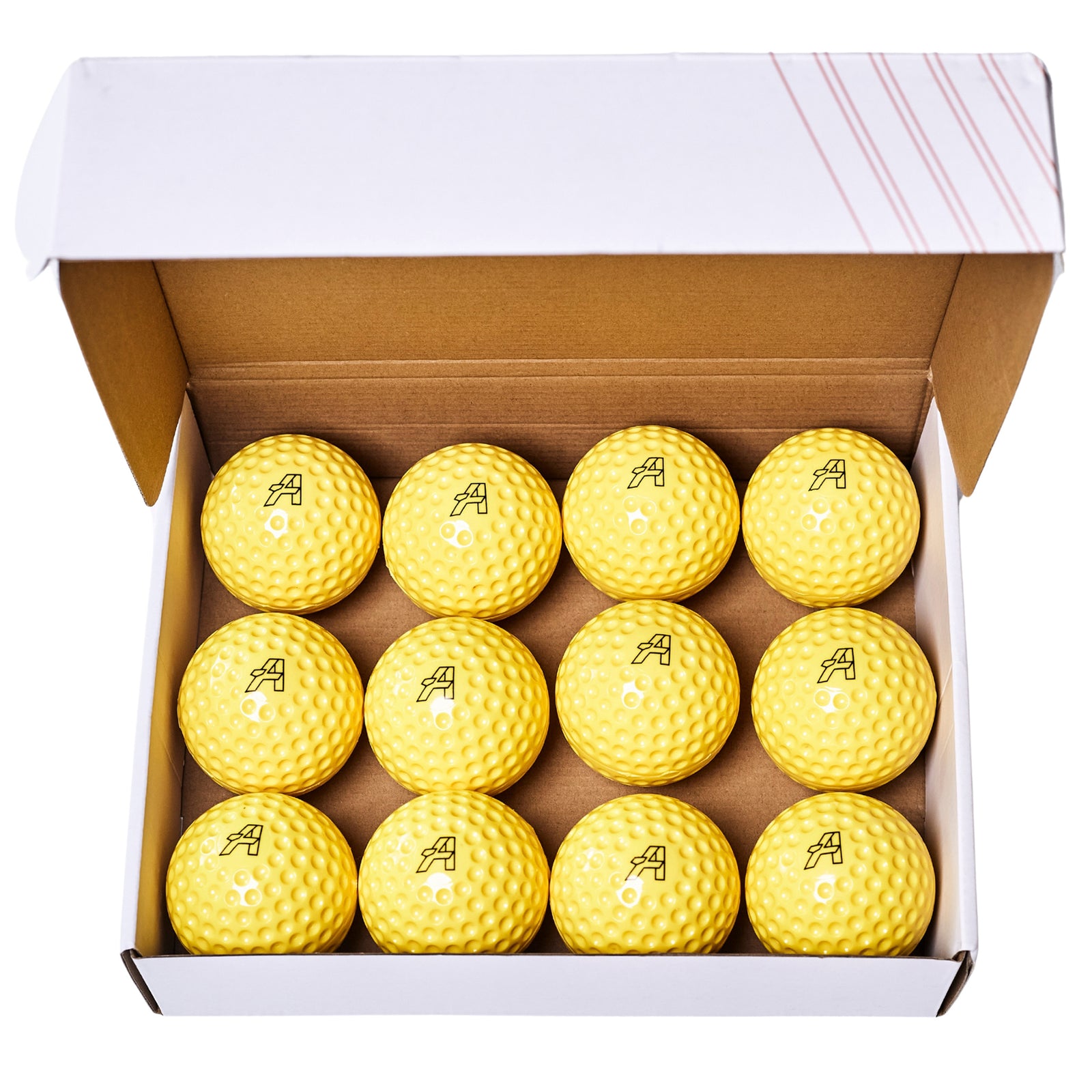 Aero Flight Dimpled Pitching Machine Balls - 1 Dozen