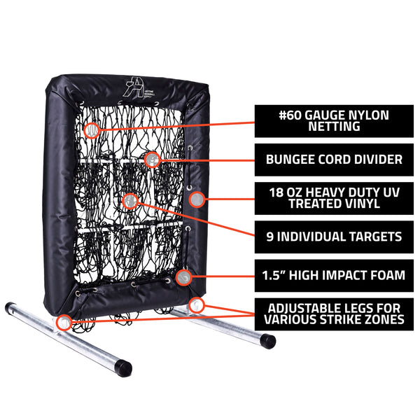 No Hitter Net - Pitching Net Target with Strike Zone for Baseball and