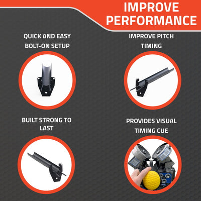 Perfect Timing™ Extended Pitching Machine Chutes for Junior Hack Attac